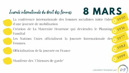 Calendrier féministe : les dates clés à retenir - PiGMENTROPiE