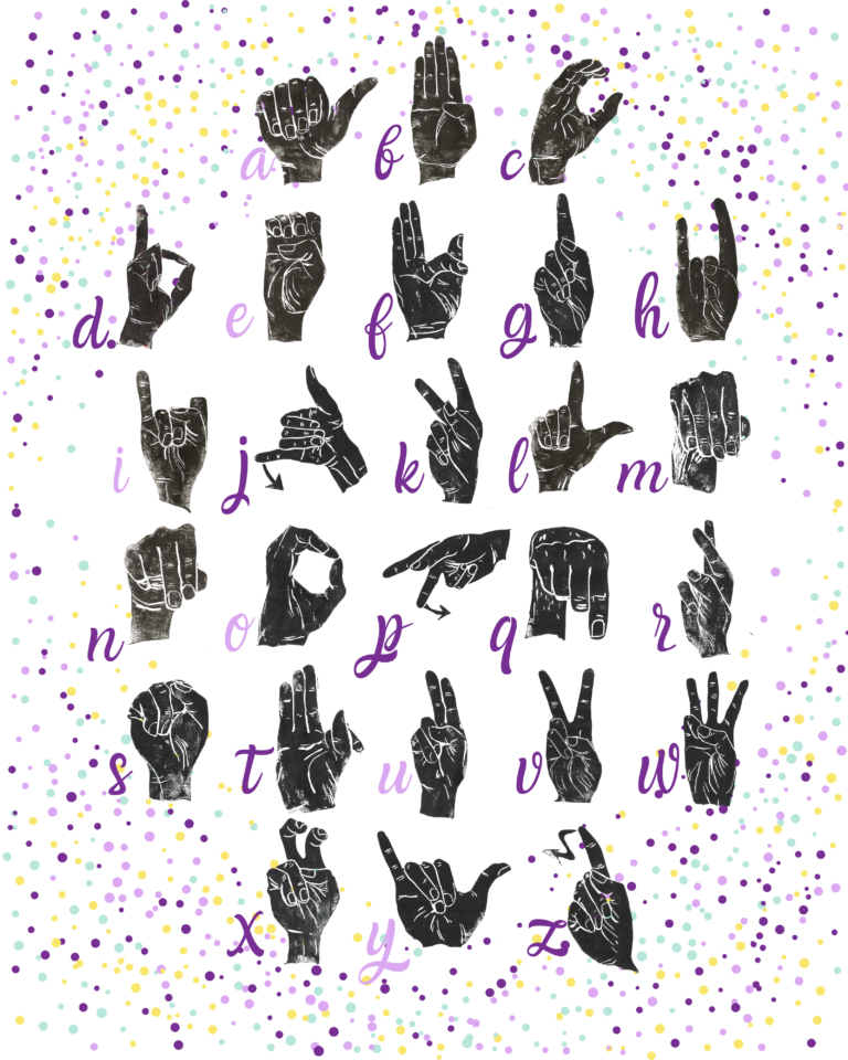 Alphabet LSF Poster encadré - PiGMENTROPiE