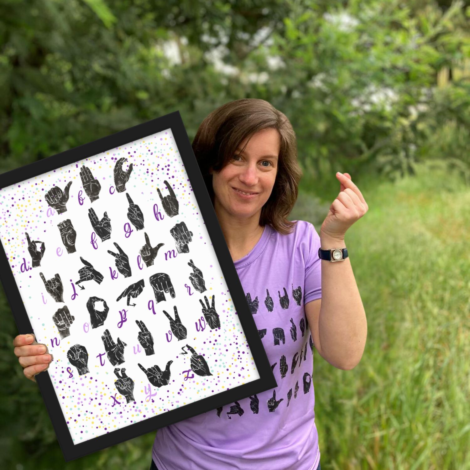 Alphabet LSF Poster encadré - PiGMENTROPiE