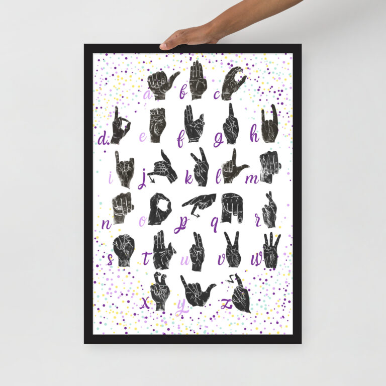 Alphabet LSF Poster encadré - PiGMENTROPiE